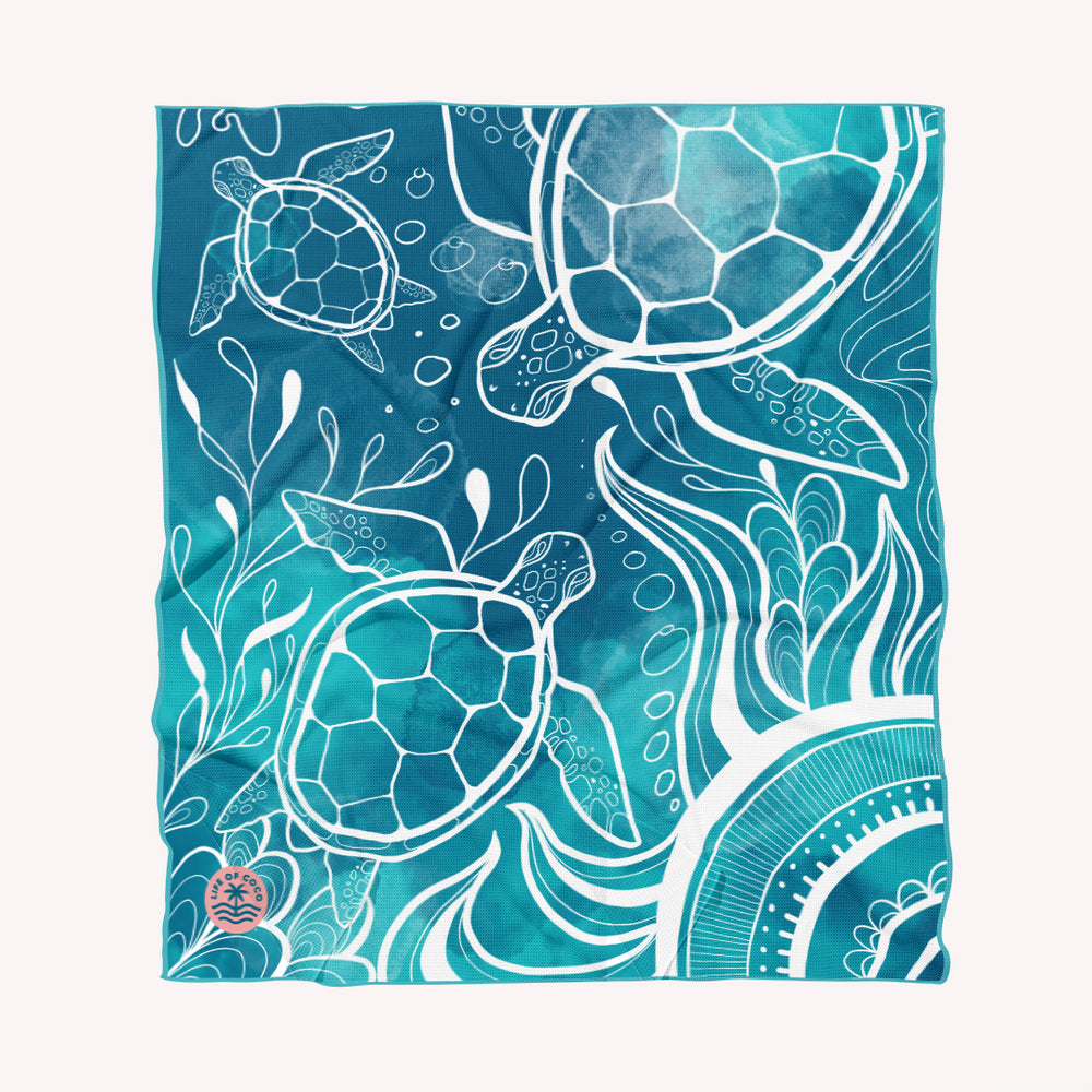 Whale Tale Reversible Sand Free Beach Towel | Double Size
