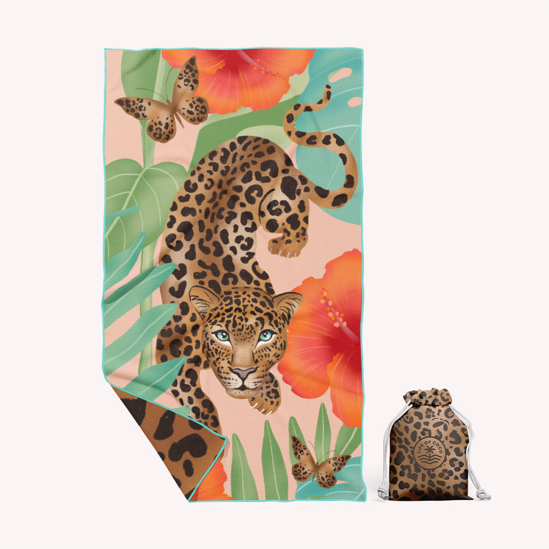 Sand Free Beach Towel Leopard Print | Single